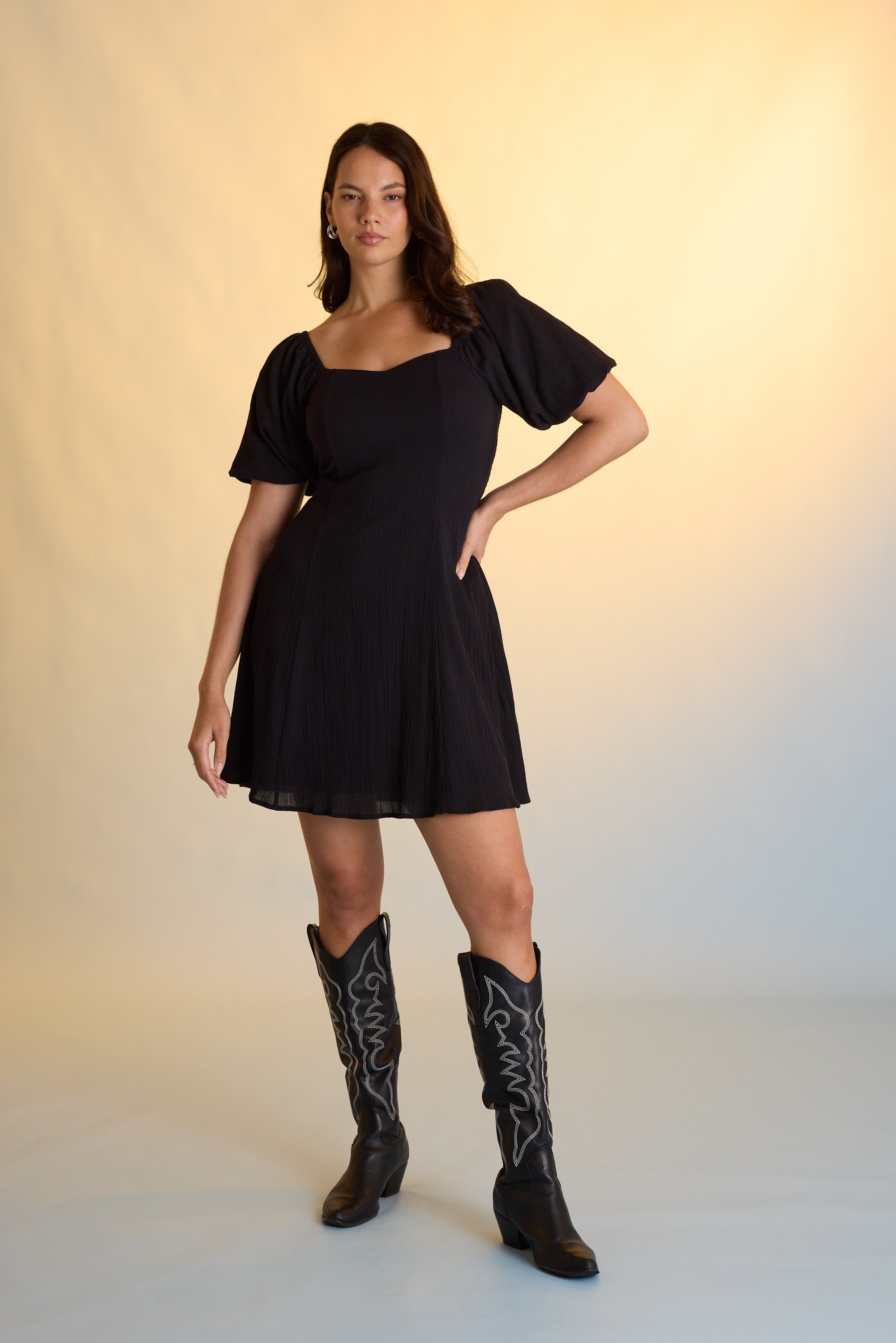 Shop Amari Mini Dress (Black) | Max